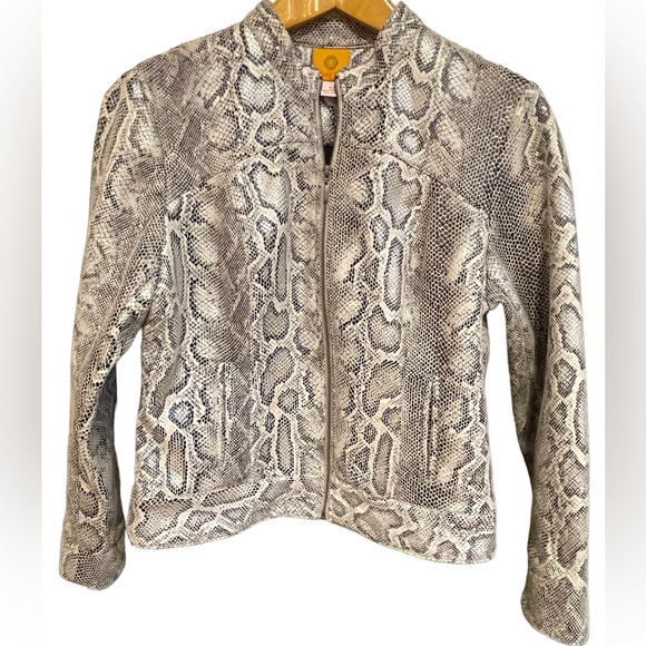 Ruby Rd. | Jackets & Coats | Ruby Rd Snakeskin Inspired Moto Jacket ...